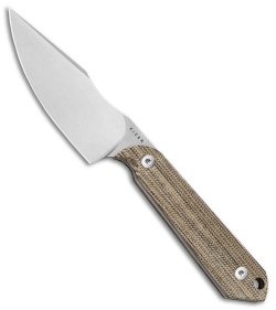 Kizer Harpoon Mini Fixed Blade Knife Brown Micarta Satin