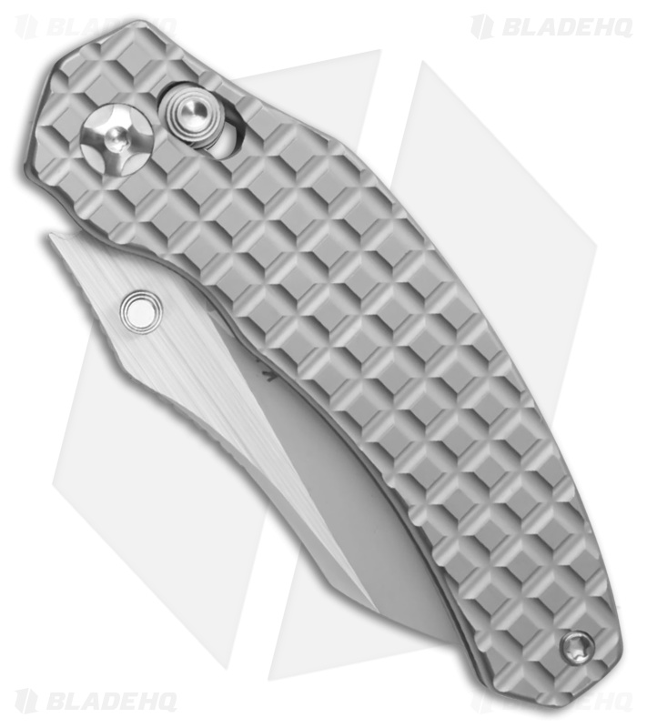 Kizer Mini Bulldog Knife Silver Titanium Stonewash + Brushed