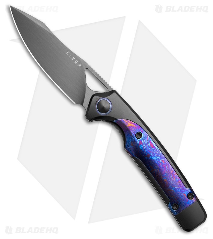 Kizer Ara Knife Black/Purple Titanium Black DLC