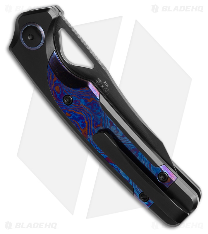 Kizer Ara Knife Black/Purple Titanium Black DLC