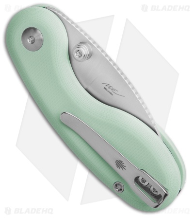 Kizer Microbe Button Lock Knife Green G-10