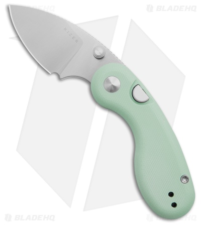 Kizer Microbe Button Lock Knife Green G-10