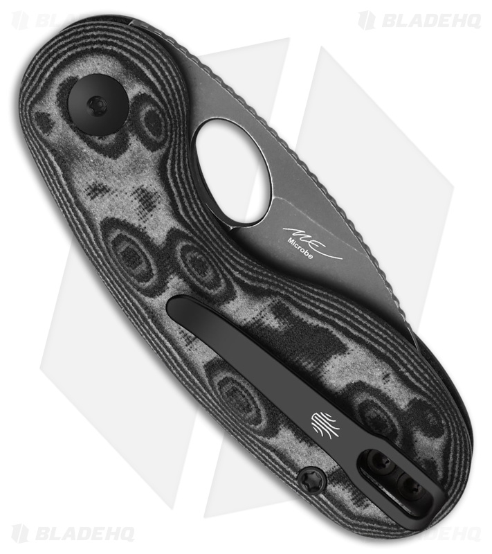 Kizer Microbe Button Lock Knife Vortex Micarta
