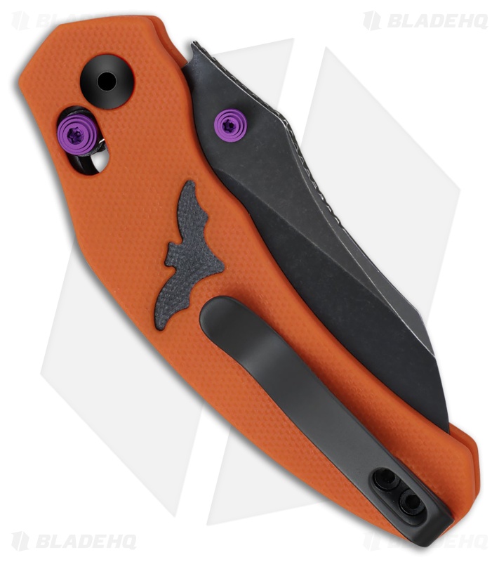 Kizer Cutlery Mini Bulldog Clutch Lock Knife Orange G-10
