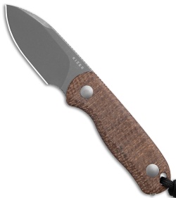Kizer Drop Bear Fixed Blade Knife Burlap Micarta SW