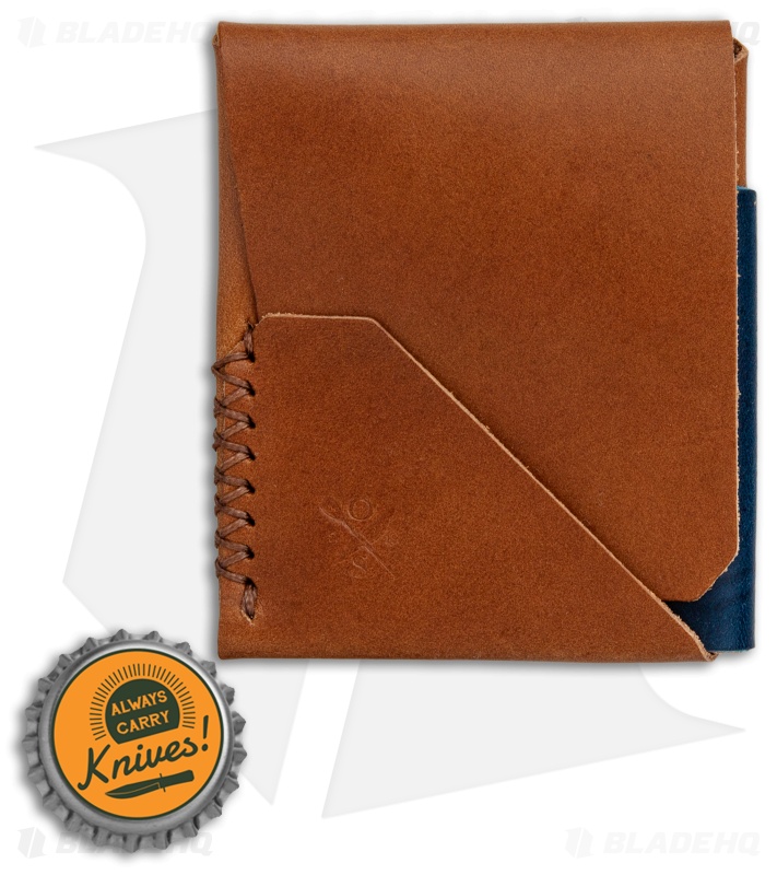 Open Sea Leather Co. Houbei Wallet Whiskey/Blue Havana