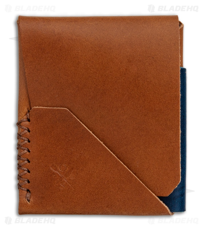 Open Sea Leather Co. Houbei Wallet Whiskey/Blue Havana