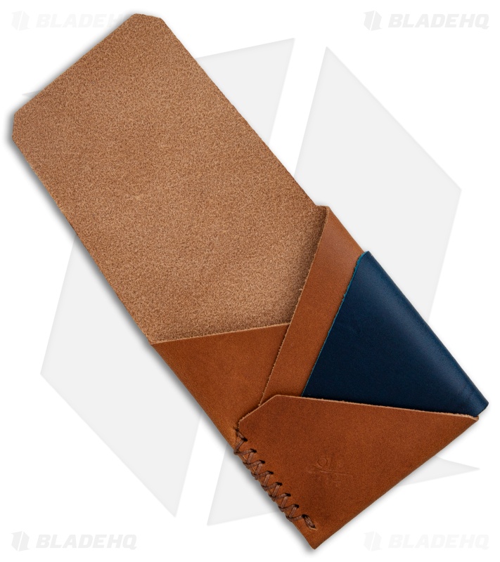 Open Sea Leather Co. Houbei Wallet Whiskey/Blue Havana