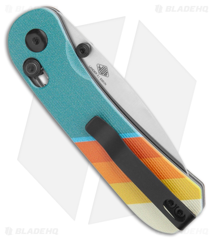 KNAFS Lander 3 Pre-Built Knife Good Vibes G-10 S35VN