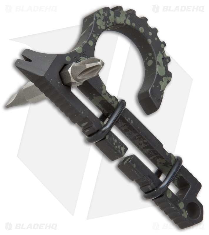 Koch Tools Duo Deuce Keychain Pocket Tool - Black/Green Cerakote Ti ...