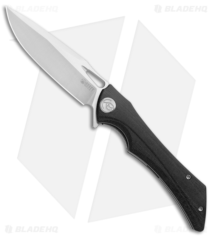 Kubey Raven Knife Black G-10 (3.8" Satin) KB245A - Blade HQ