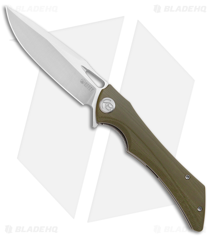 Kubey Raven Knife Green G-10 (3.8" Satin) KB245B - Blade HQ