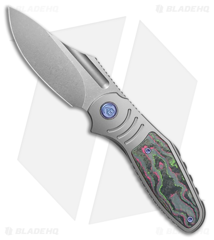 Kubey Stroller Frame Lock Knife Ti/Watermelon Sugar CF SW