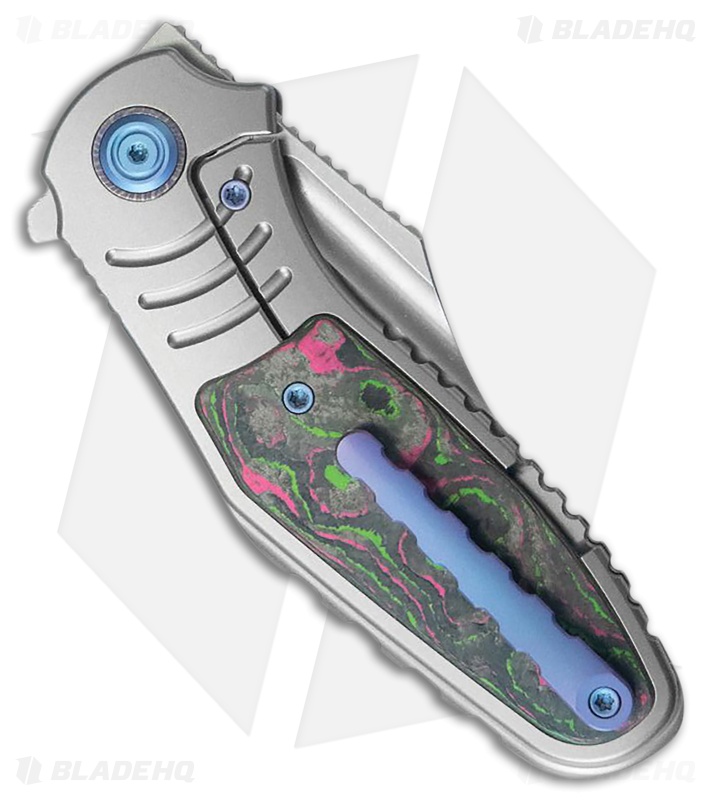 Kubey Stroller Frame Lock Knife Ti/Watermelon Sugar CF SW