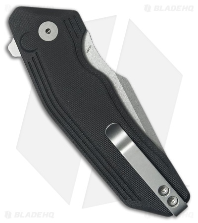 Kubey Knives Yokai Button Lock Knife Black G-10 Stonewash