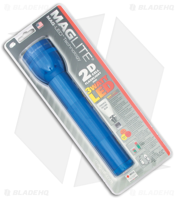 Mag-Lite LED Flashlight 2 D-Cell Blue 168 Lumens - Blade HQ