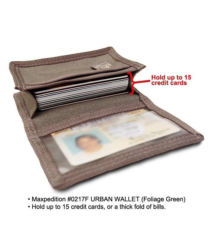 Maxpedition Urban Wallet Black Low Profile ID Holder 0217B - Blade HQ