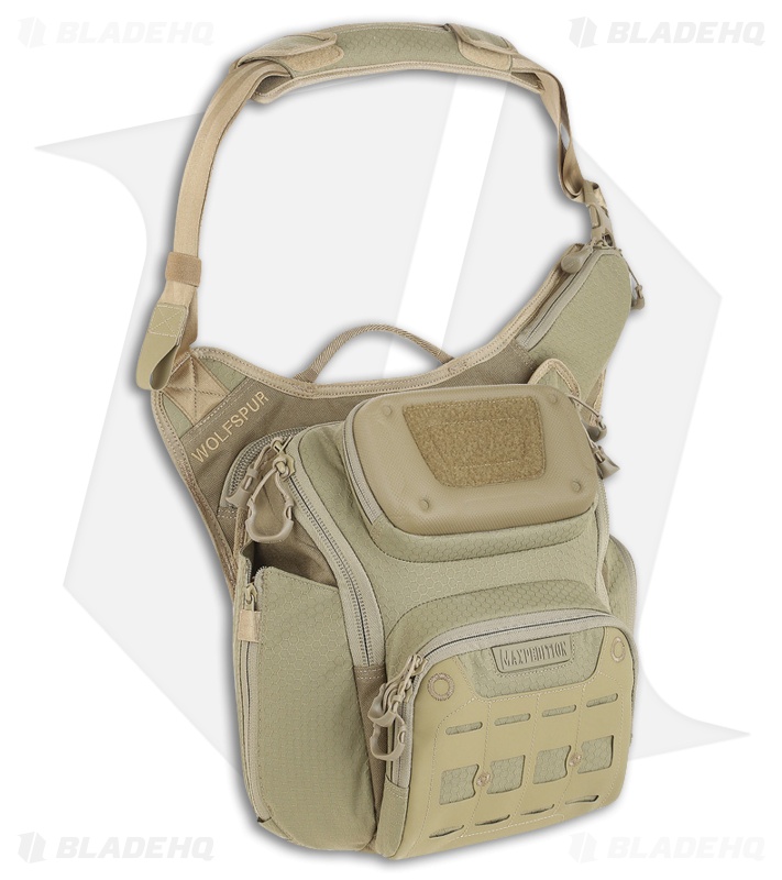 Maxpedition AGR WOLFSPUR Crossbody Tan CCW Shoulder Utility Pack Bag ...