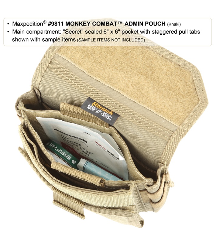 Maxpedition Monkey Combat Admin Pouch Khaki 9811K - Blade HQ