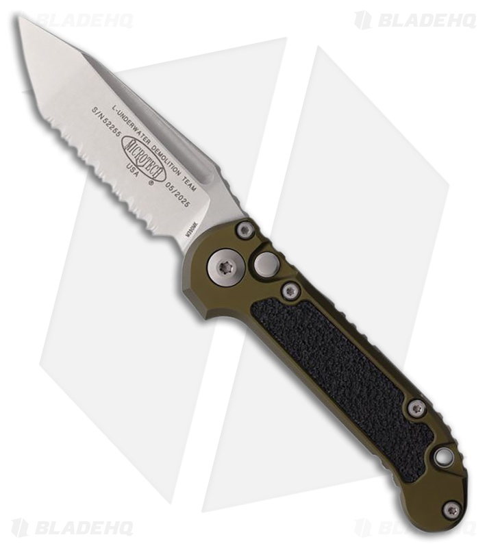 Microtech LUDT Gen III T/E Auto Knife OD Green SW Full Serr