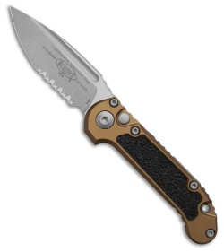 Microtech LUDT Automatic Knife Tan Aluminum S/E SW Serr