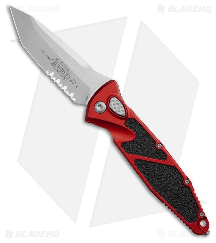 Microtech Socom Elite Auto Red Al T/E SW M390 Serr