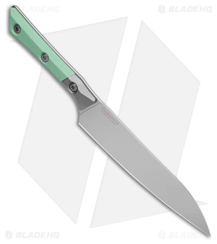 Microtech Utility Fixed Blade Kitchen Knife | Caribbean Blue G-10/Ti