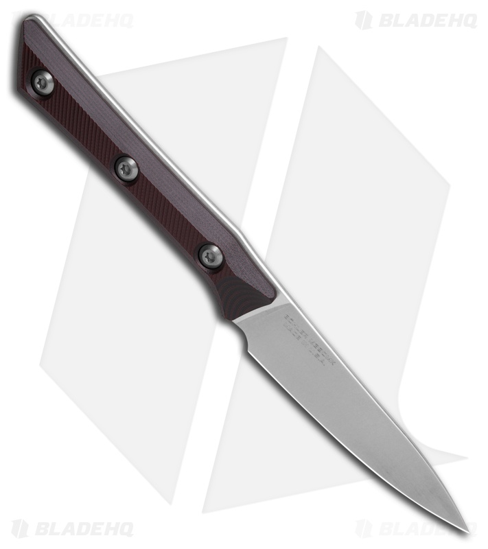 Microtech Paring Fixed Blade Knife Black Cherry G10