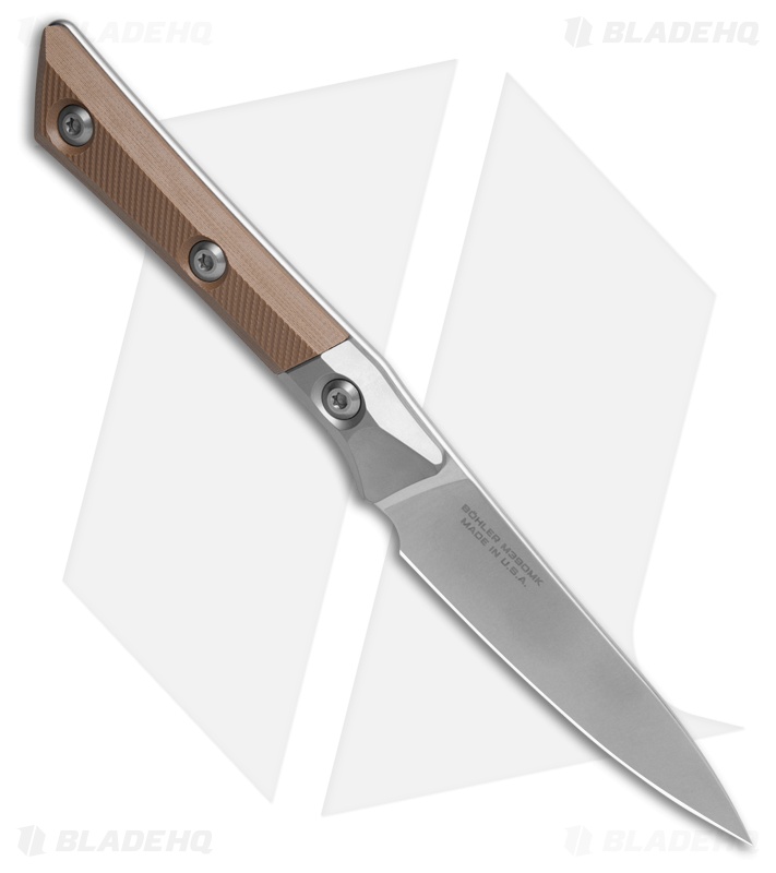 Microtech Paring Fixed Blade Knife Tan G10