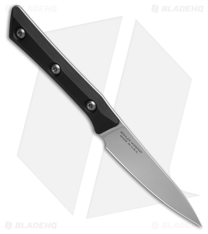 Microtech Paring Knife Fixed Blade Black G-10