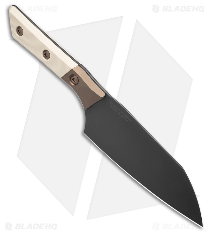 Microtech Santoku Fixed Blade Knife Black Carbon Fiber