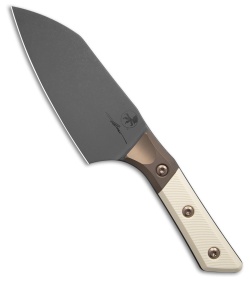 Microtech Santoku Fixed Blade Knife Black Carbon Fiber