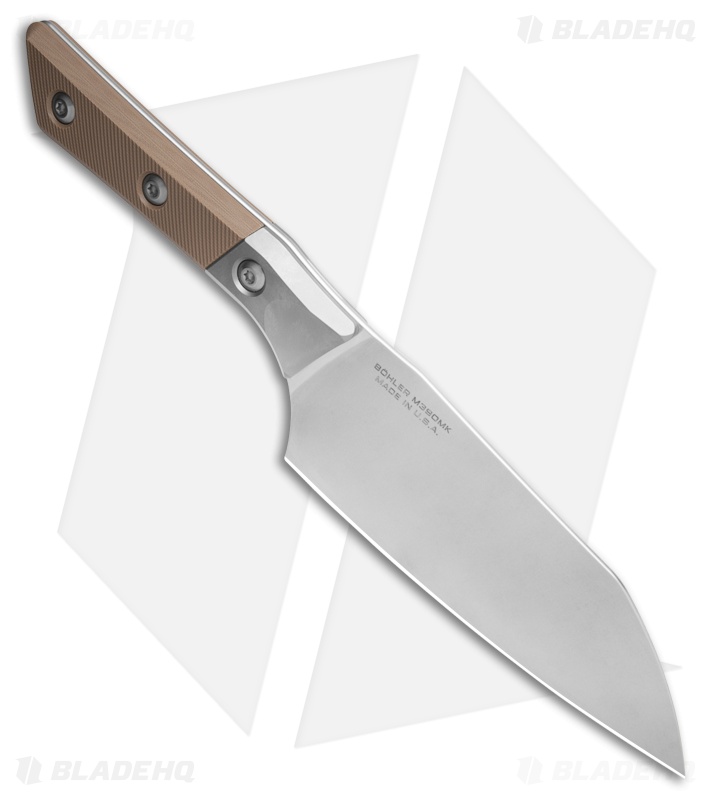 Microtech Santoku Fixed Blade Knife Tan G10