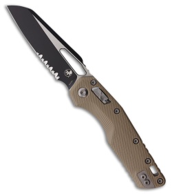 Microtech MSI Ram-Lok Knife Tan Fluted G-10 (3.9" Two-Tone Serr) - Blade HQ