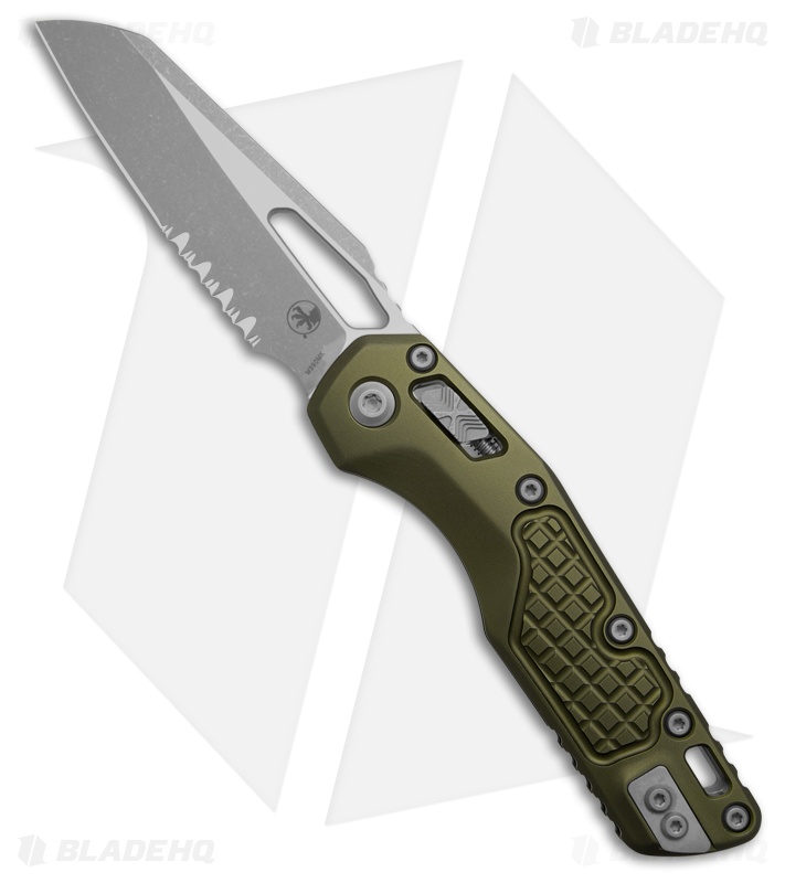 Microtech MSI Ram-Lok Knife OD Green Frag Aluminum (3.9" Apocalyptic ...