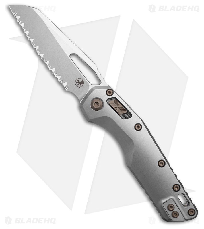 Microtech MSI Knife Gray with bronze accents Titanium SW Full Serr