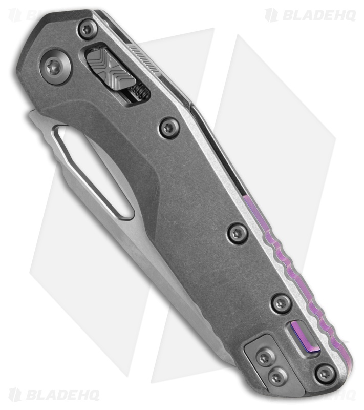 Microtech MSI Knife Gray with purple accents Titanium SW Full Serr