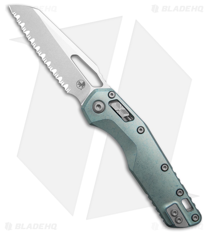 Microtech MSI Ram-Lok Knife | Slab Side Ice Blue Ti | SW FS