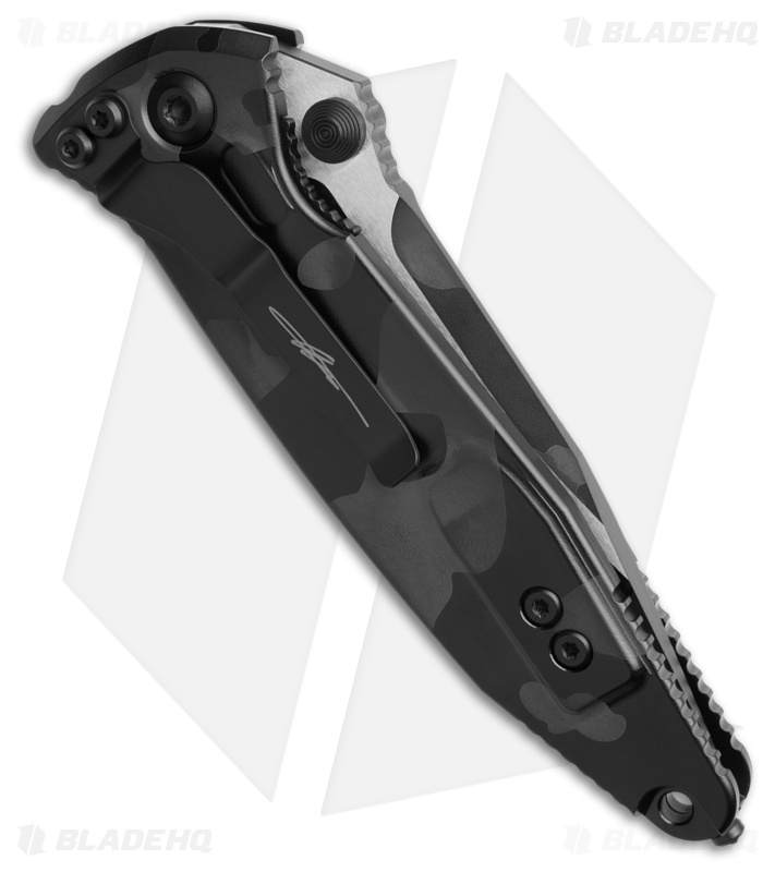 Microtech Socom Elite Clip Point T/E Knife Midnight Camo