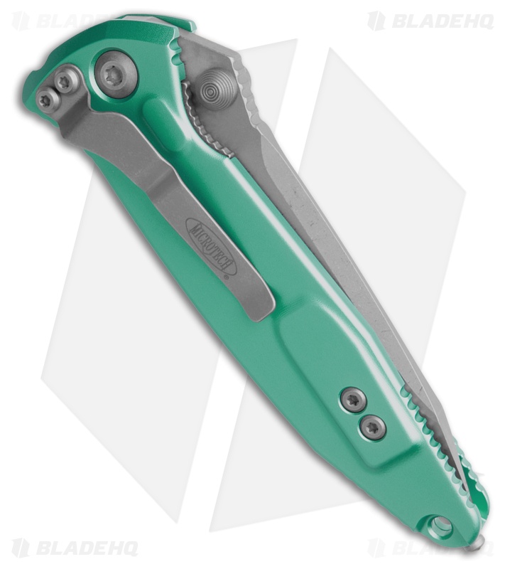 Microtech Socom Elite T/E Manual Knife Turquoise (4" Apoc Full Serr)161 ...