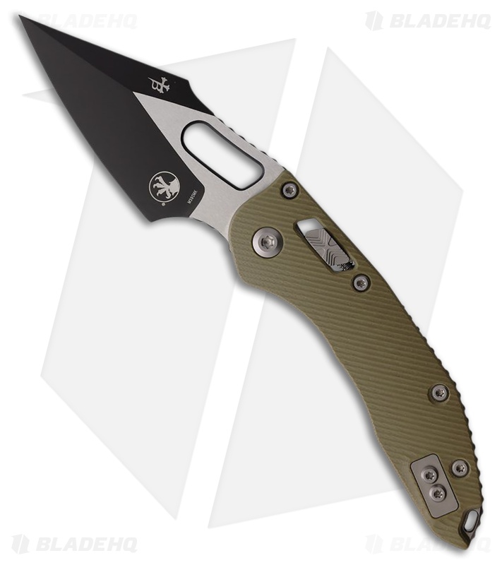 Microtech Stitch Ram-Lok Knife OD Green Fluted G-10 (3.75" Two-Tone ...