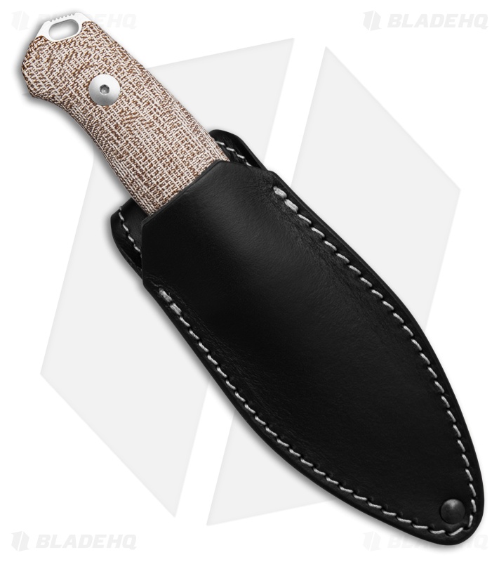 MKM Small Lov Knife Natural Canvas Micarta Satin