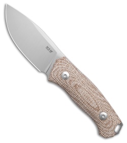 MKM Small Lov Knife Natural Canvas Micarta Satin