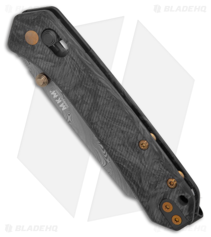 MKM Knives Yipper Crossbar Lock CF Sheepsfoot Damascus