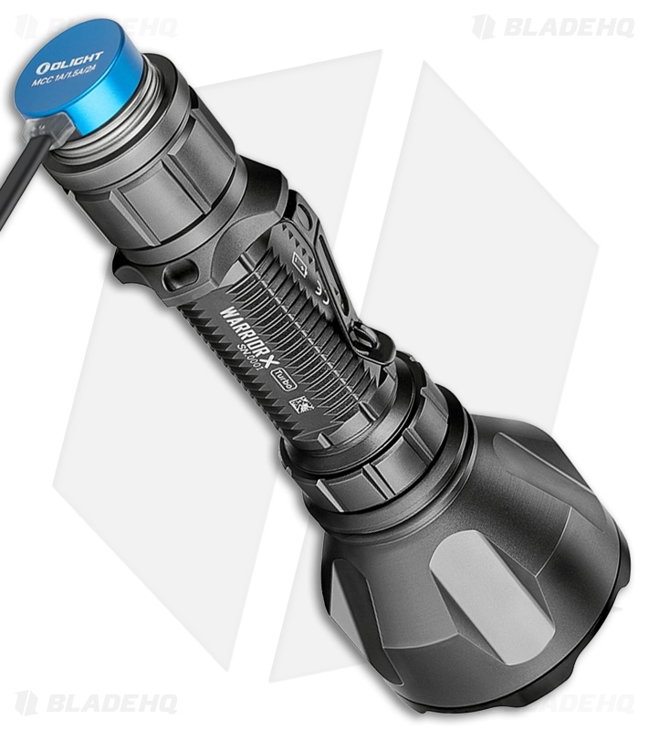 Olight Warrior X Turbo Tactical Flashlight Limited Edtion Gunmetal Gray ...