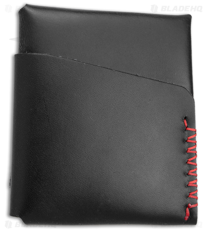 Open Sea Leather Co. | Houbei Wallet | Black/Red Stitching