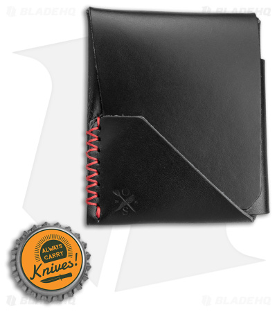 Open Sea Leather Co. | Houbei Wallet | Black/Red Stitching
