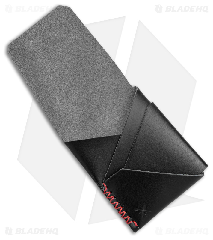 Open Sea Leather Co. | Houbei Wallet | Black/Red Stitching