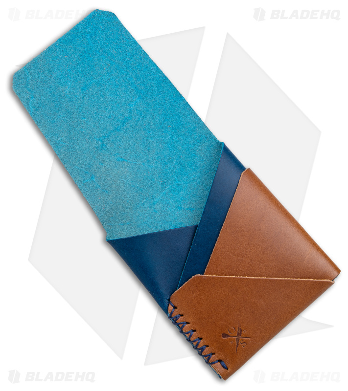 Open Sea Leather Co. Houbei Wallet Whiskey/Blue