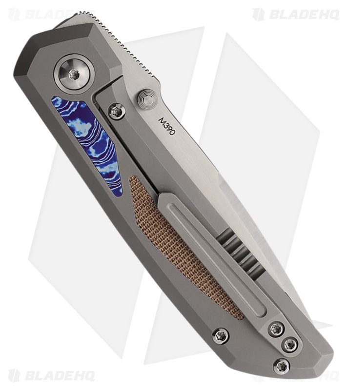 Pena Knives Mula Tanto Knife Ti + Brown Micarta/Mokuti